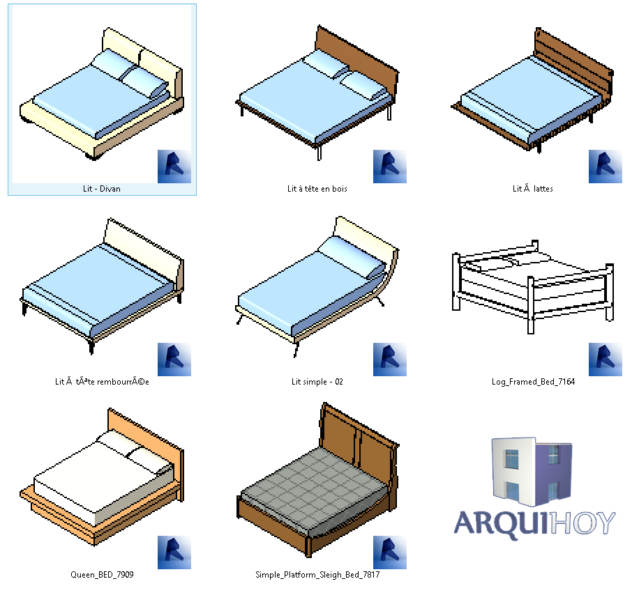 Familia Cama (RFA) | ArquiHoy-Revit