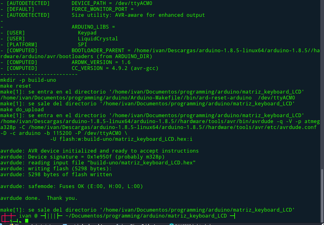 Programar Arduino desde editor VIM o NVIM - Makefile
