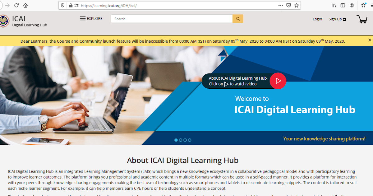 Tax Guide: Solution to the issues on Digital Learning Hub portal ICAI