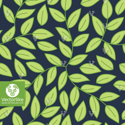 Leaves plant repeat pattern with alternate leaf arrangement on stem ...