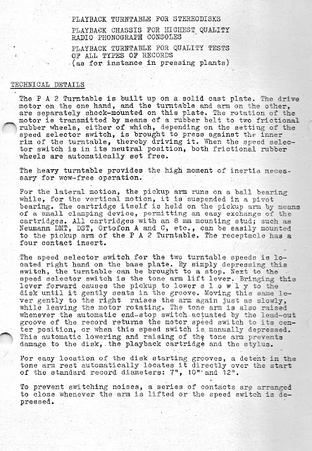 Neumann 1958 PA2 turntable – M & S | Ultimate High-Fidelity