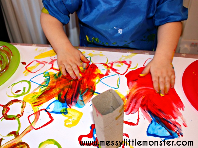 2D Shape Painting for Toddlers and Preschoolers - Messy Little Monster