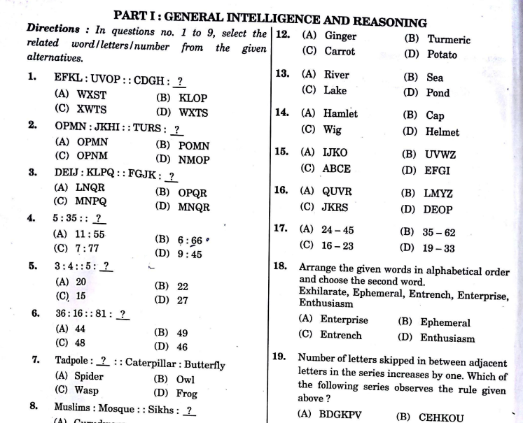 SSC CGL aspirants may also download these papers for Practice. (CGL ...