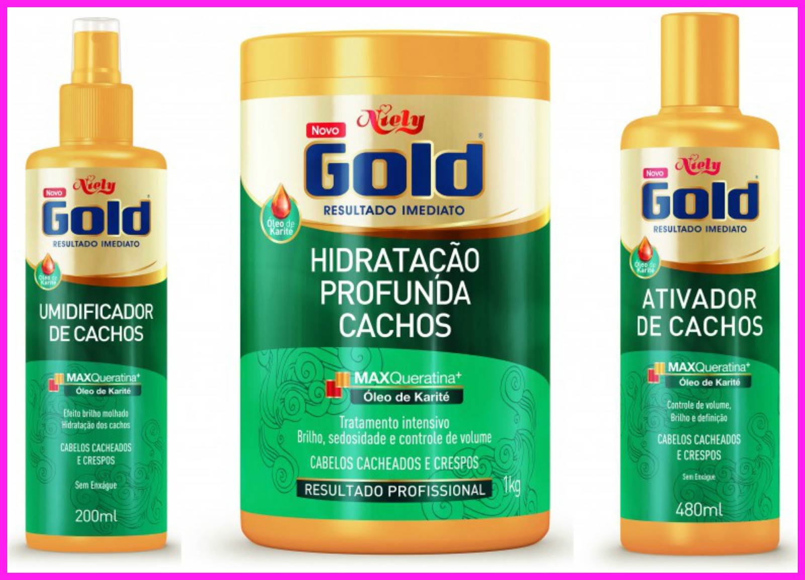 Cabelos Mais: Linha Niely Gold Cachos Hidratados