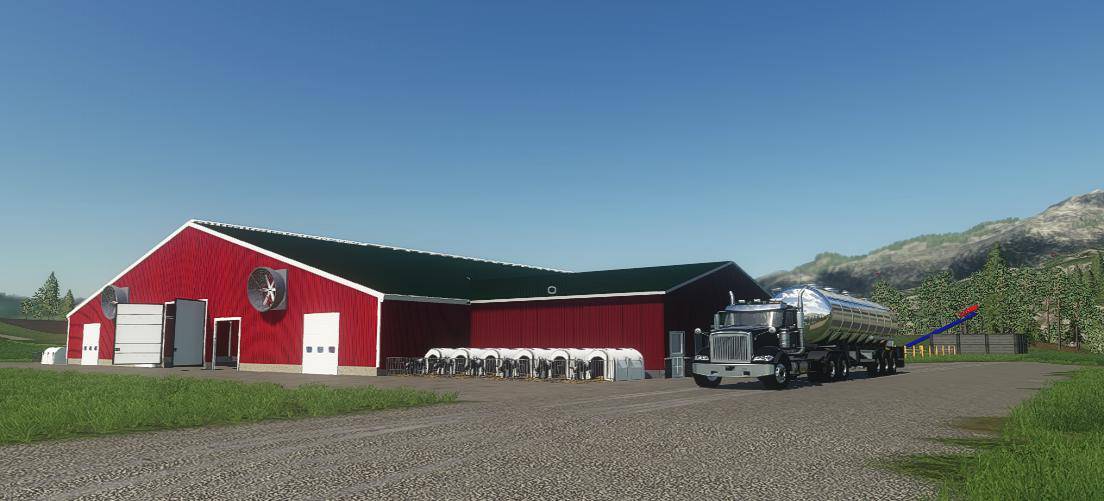 FS19 Big cow barn v2.0 - FS 19 & 22 USA Mods Collection