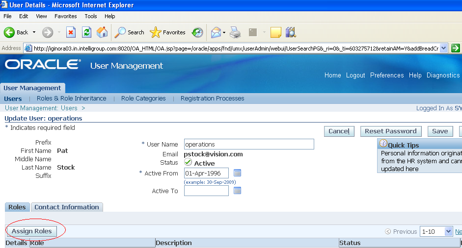 UX Business Solutions: Oracle eBusiness Suite R12 - User Management ...