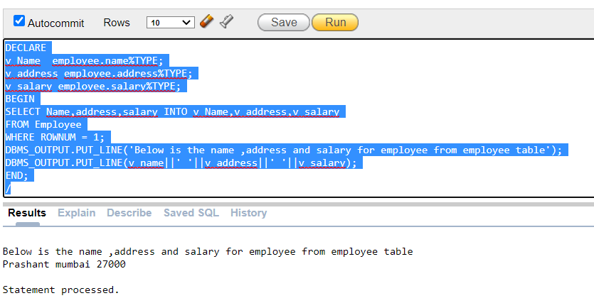 Benefits of %TYPE and %ROWTYPE in Oracle PL/SQL Anonymous Block #Diksha ...