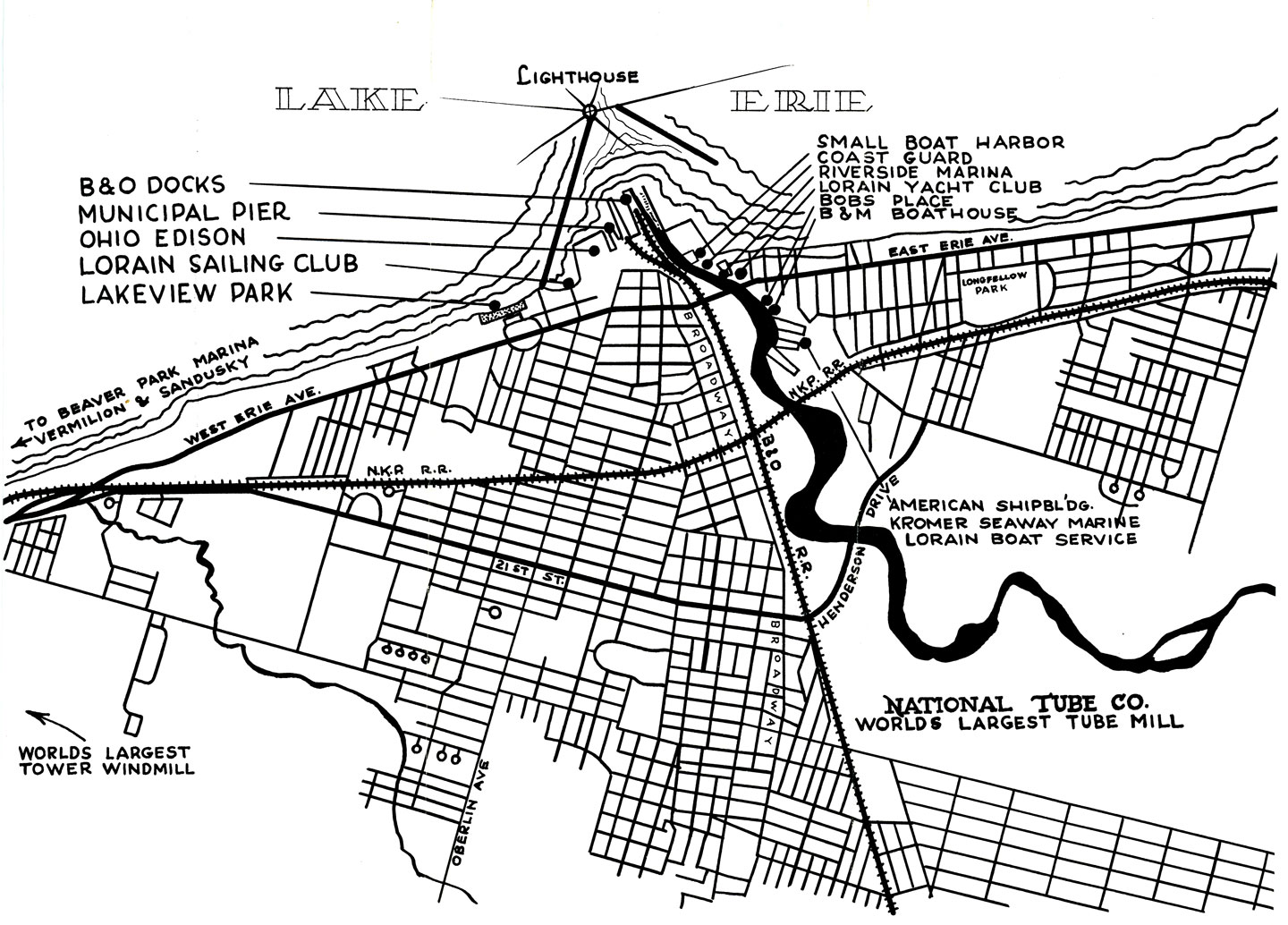 Map Of Lorain County With Lines