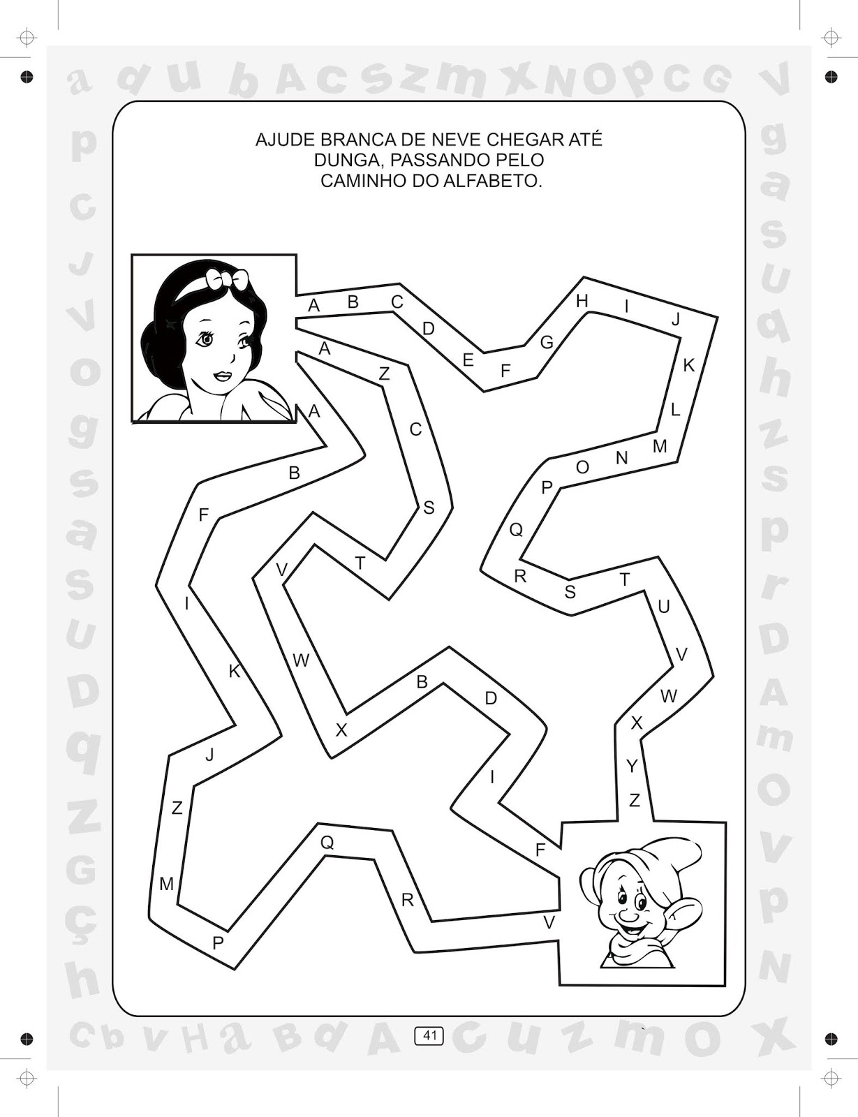 Portuguese alphabet activity ~ Atividade para imprimir