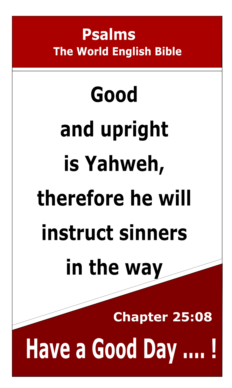 Bible Newsletter Bible Verse Of The Day Psalms 25 08 bible-newsletter-bible-verse-of-the-day-psalms-25-08