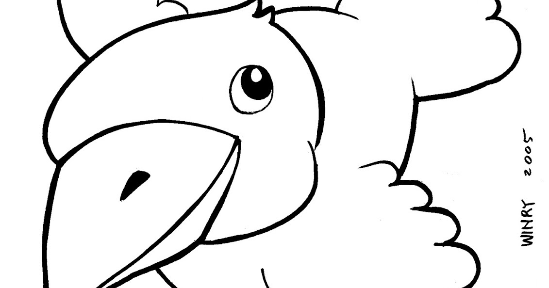 Art and Lore: Bird Coloring Page (Mewarnai Burung)