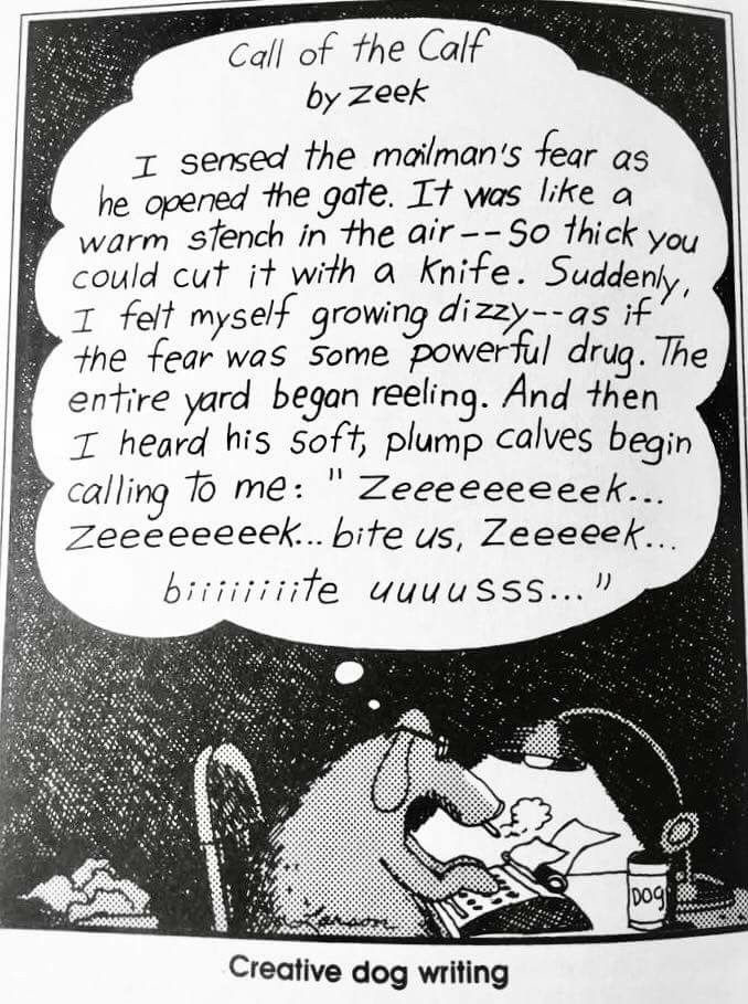 Mystery Fanfare: Cartoon of the Day: Creative Dog Writing