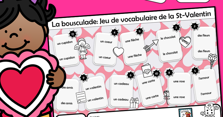 la classe de caro.: Jeu de vocabulaire - Saint-Valentin La bousculade