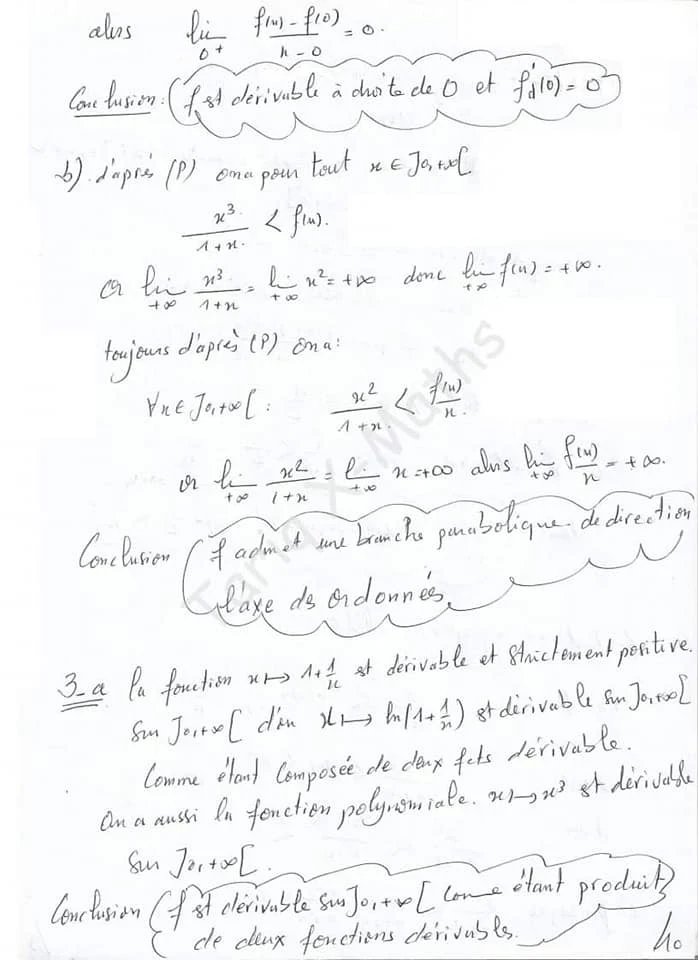 Correction Examen national 2020-sciences math-Mathématiques