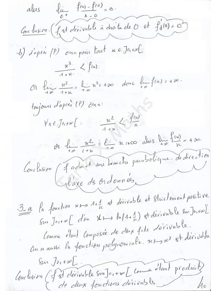 Correction Examen national 2020-sciences math-Mathématiques