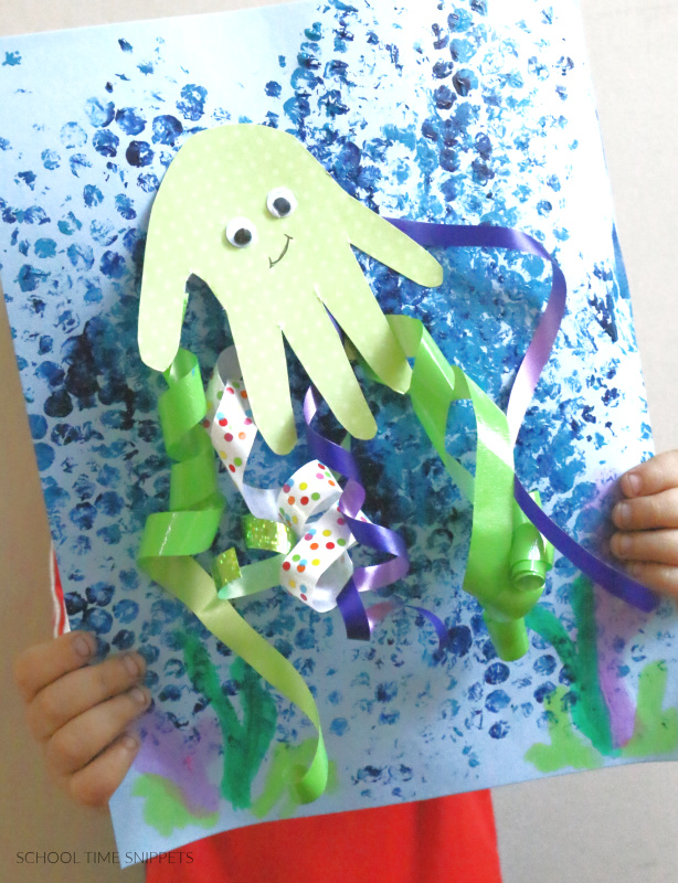 Jellyfish Handprint Craft for Kids | School Time Snippets