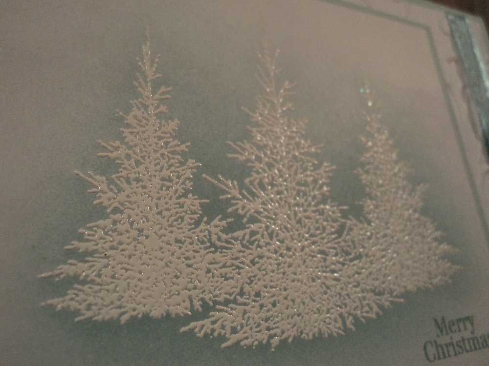 Card Corner by Candee: Embossed Trees Christmas Card