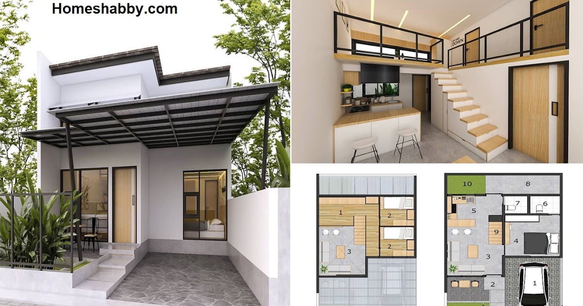 Desain Rumah Minimalis Split Level dengan Luas Bangunan 40 Meter ...