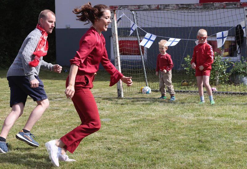 Frederik and Mary watched the football match played between Denmark vs ...