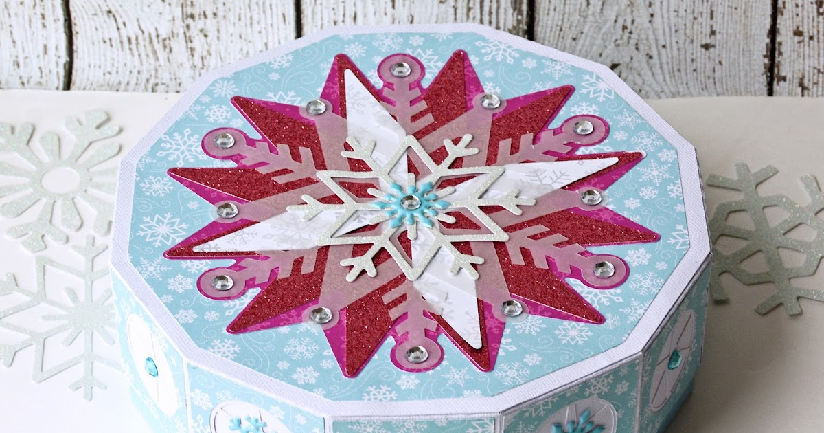 One Scrap at a Time: Snowflake Gift Box - Xyron and Pebbles