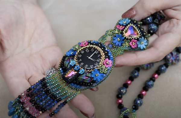 Recycled Watch Face Beadwork Jewelry Tutorial / The Beading Gem