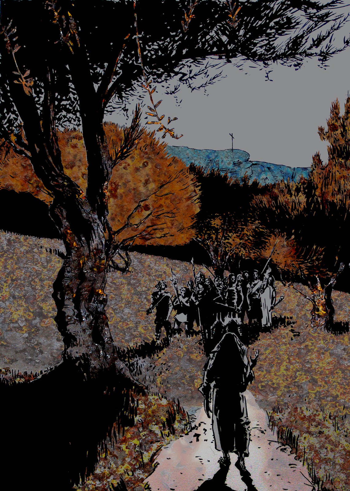 Footsteps To The Cross: finished cover art — JJJaspersen Studios