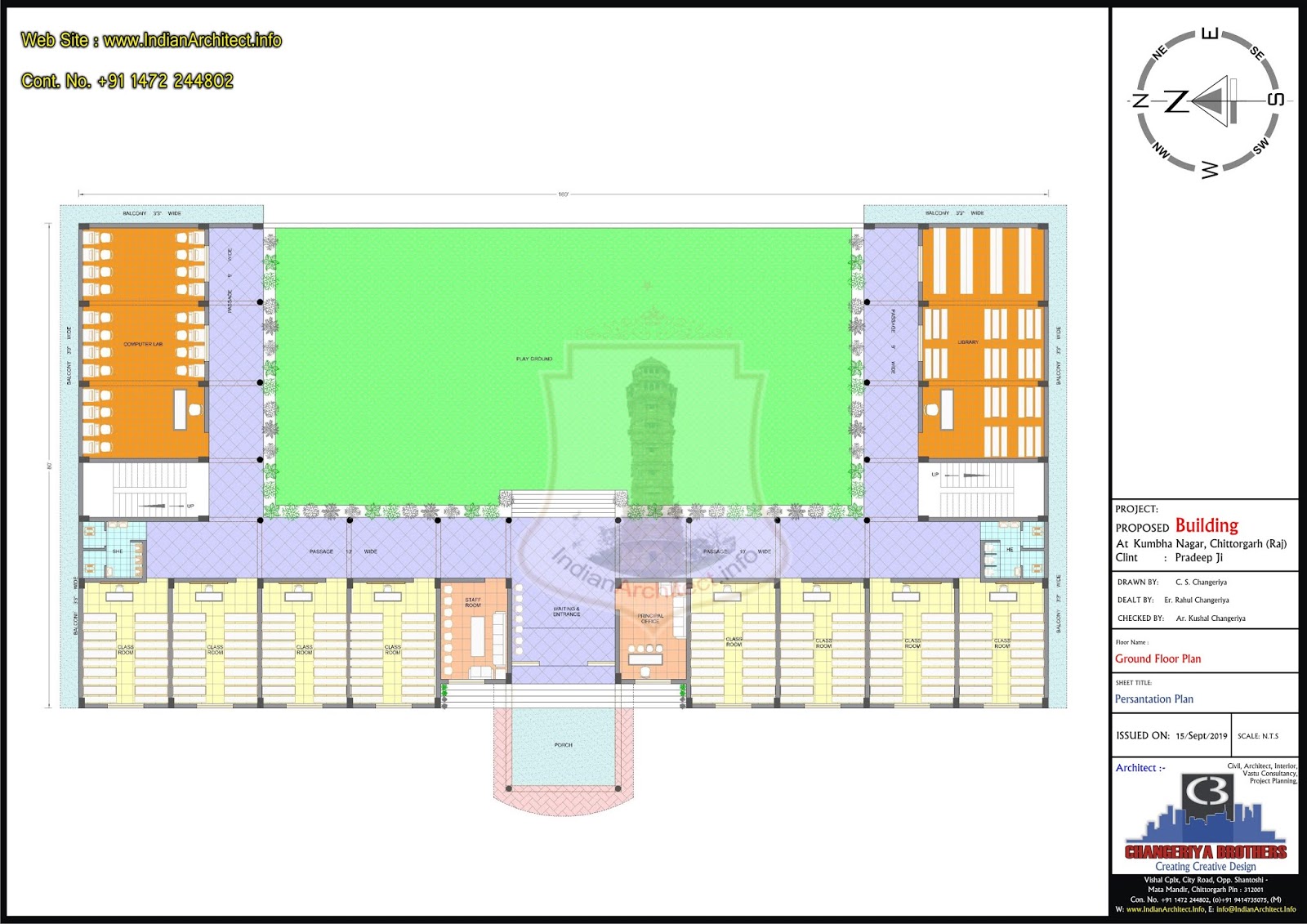 P463- School Project For Mr. Pradeep Ji @ Chittorgarh, Rajasthan ( With Modern Elevation 12,800 ...