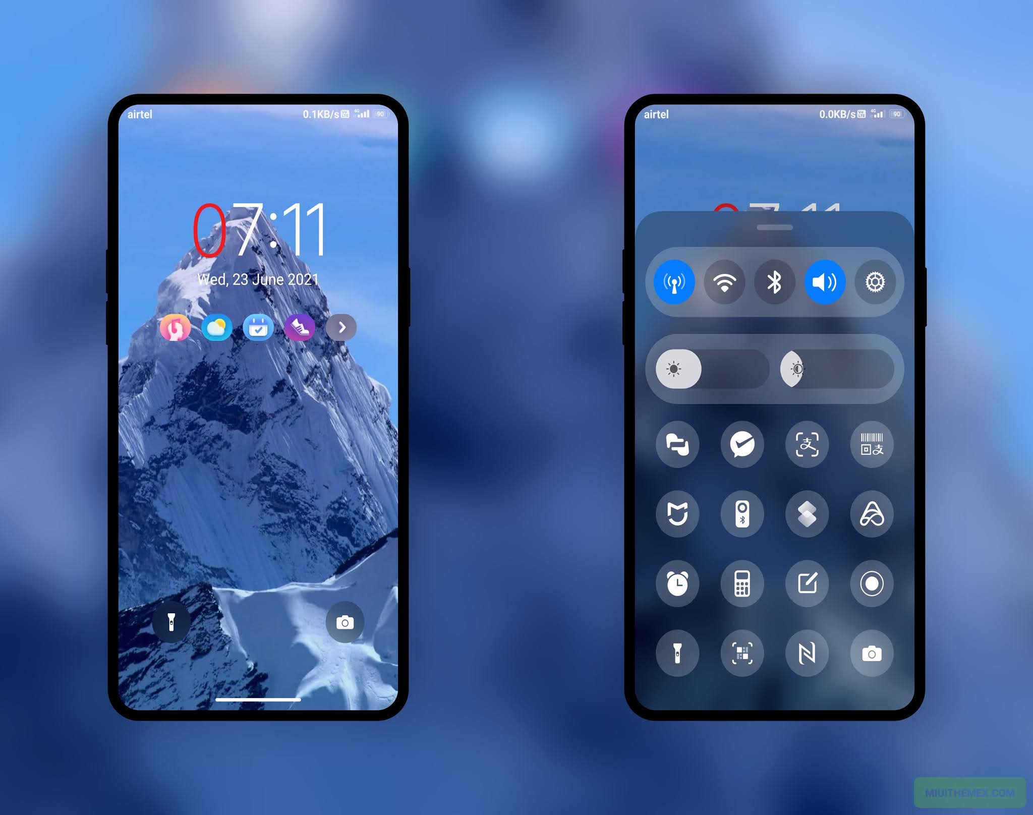 Mountains v12.5 Theme for miui 12 | Best lockscreen Theme for miui 12 ...