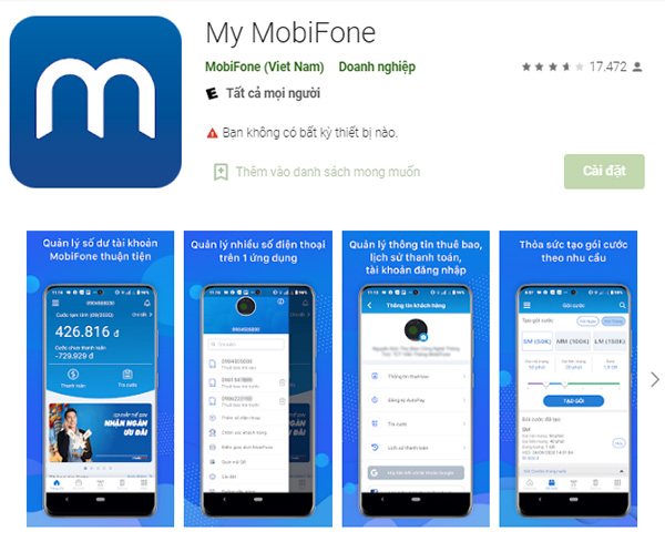 Tải My MobiFone - Ứng dụng tra cứu thông tin tài khoản MobiFone miễn phí