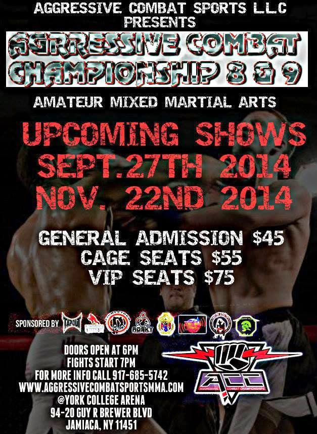 The MMA Journalist: Aggressive Combat Championship 8 and 9 Poster