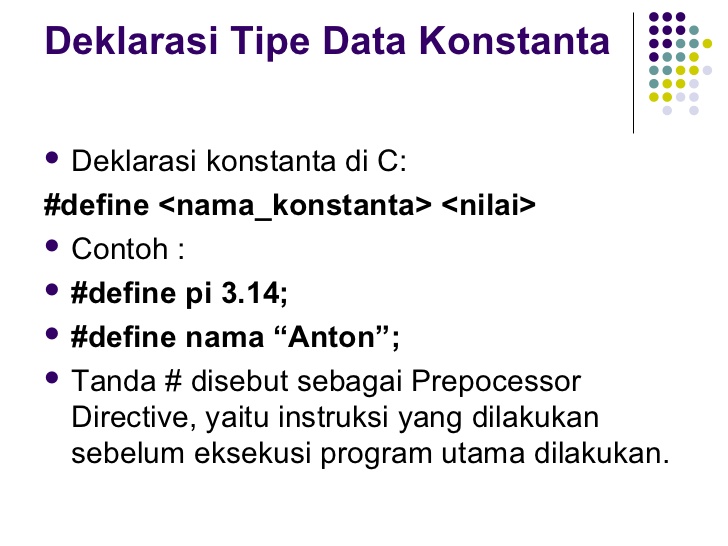 Variabel, Konstanta dan Tipe Data - PINTU BELAJAR CERDAS (PBC)