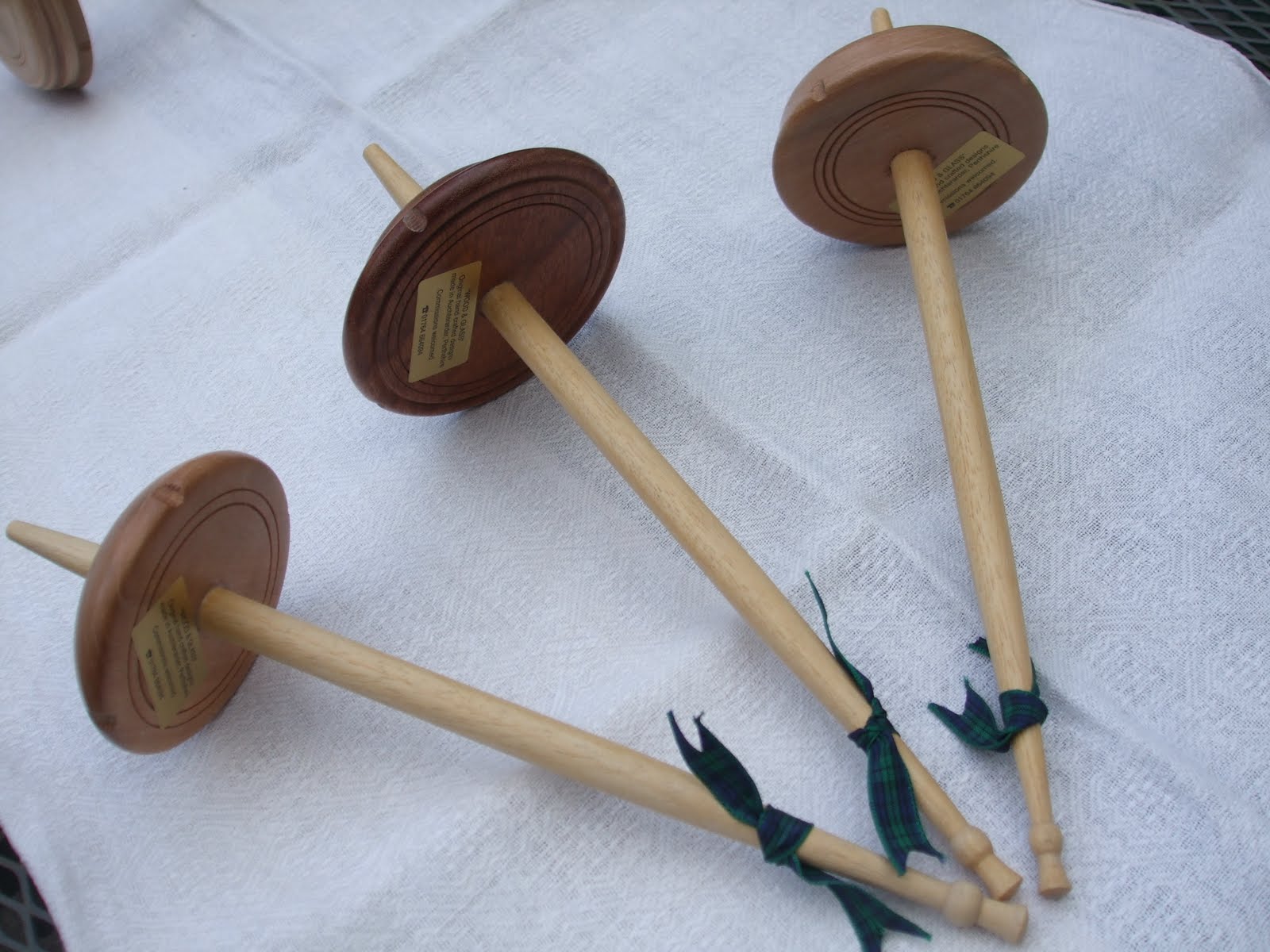 Perfect weather for spinning and knitting: Gorgeous new spindles