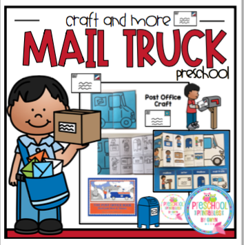 Mail Truck Craft and More ~ Preschool Printables