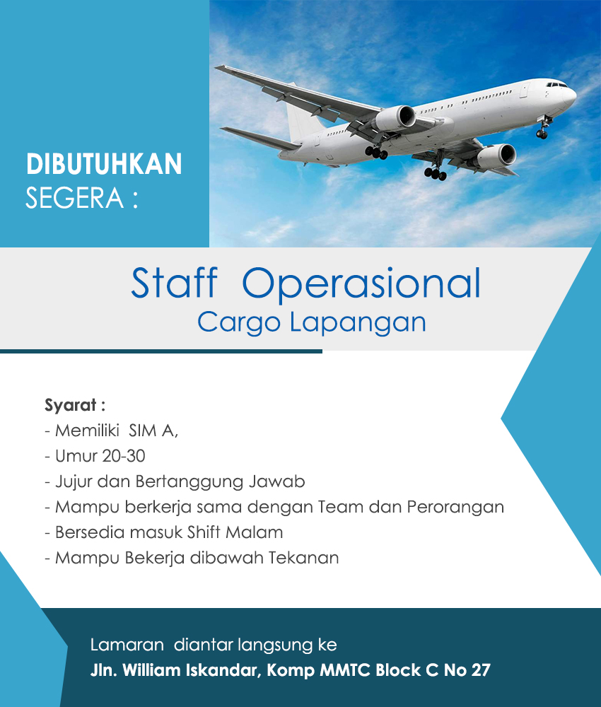 Lowongan Kerja STAFF OPERASIONAL Perusahaan Ekspedisi / Cargo ...