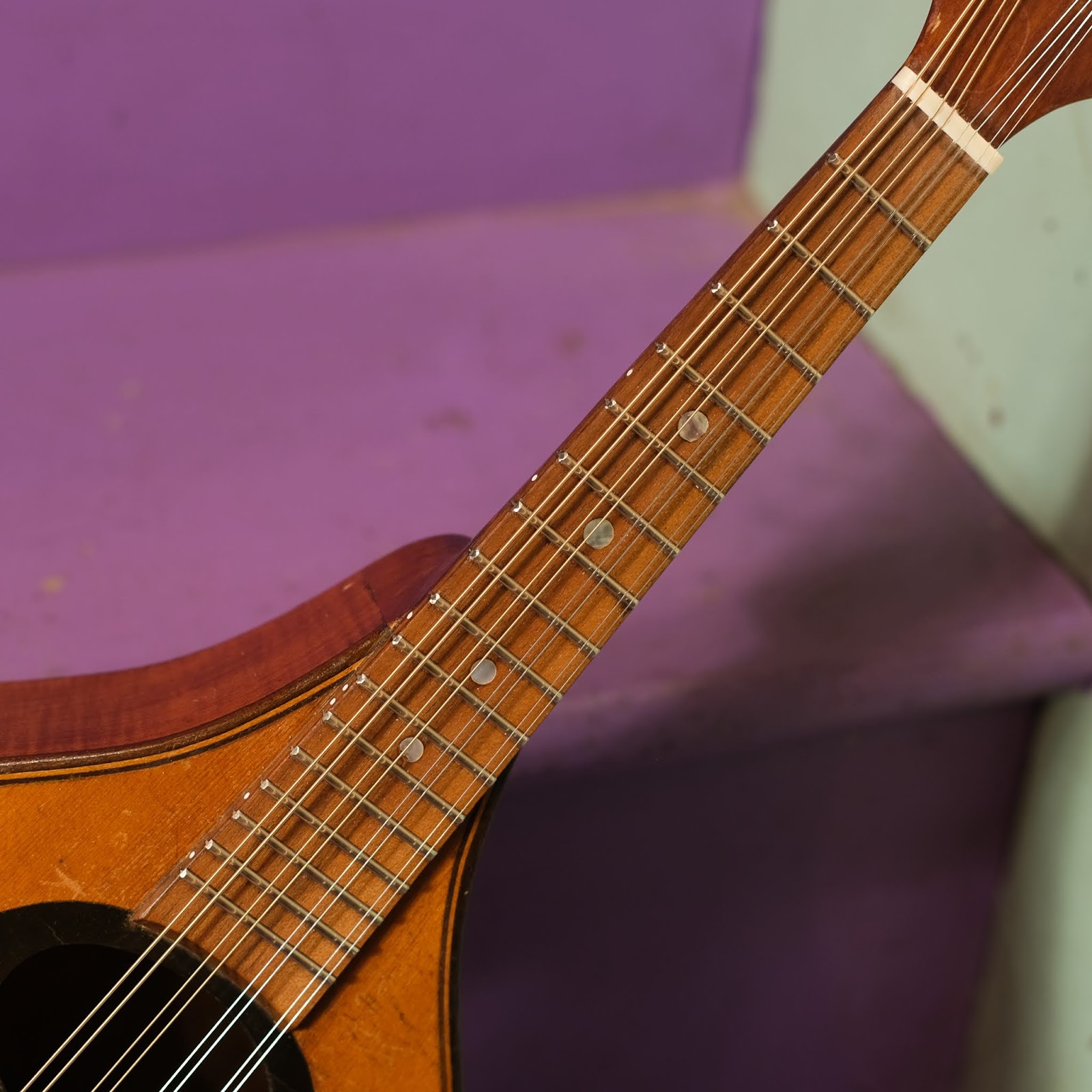 1930s German-made Windmill-Scene Flatback Mandolin