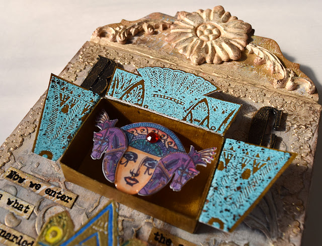 PaperArtsy: 2018 #21 Matchbox Art: Wall hanging with LPC {by Etsuko ...