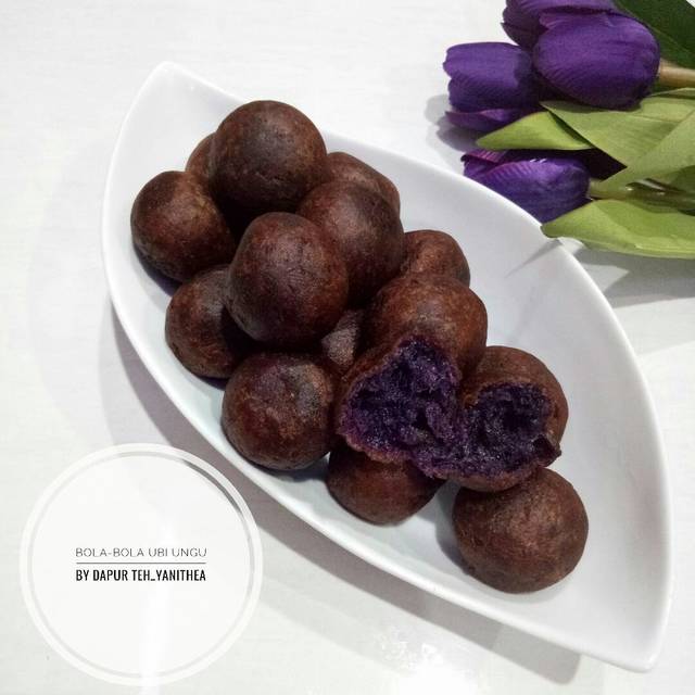 Bola-Bola Ubi Ungu by Teh Yanithea | Berbagi Resep