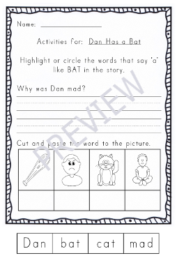 Busy Mama & Her Boys: CVC Short 'a' Decodable Stories & Activities