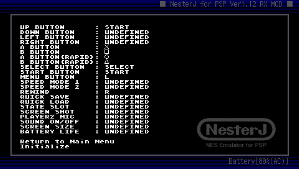 psp＆epsp NESエミュレーターNesterJ RX Mod紹介