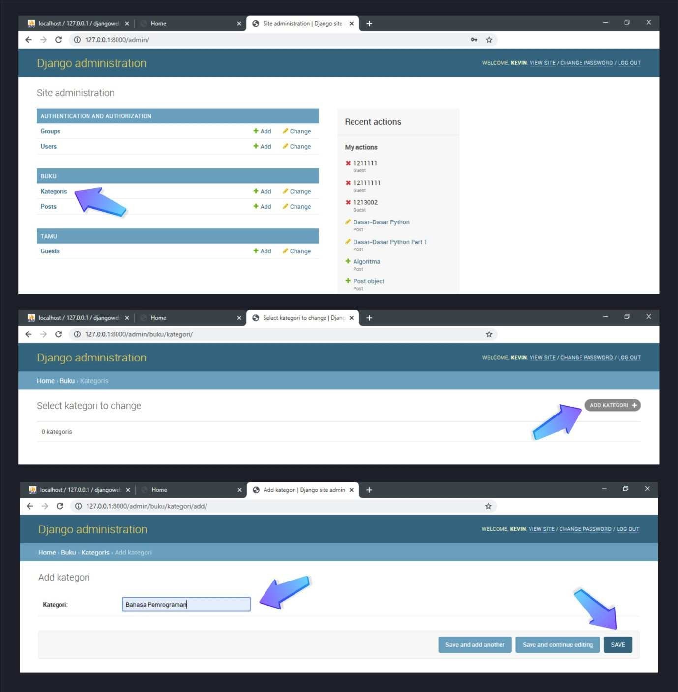 Membuat Relasi Model Django Framework - Contoh Aplikasi