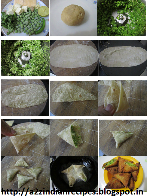 a2zindianrecipes: Paneer Mutter Samosa