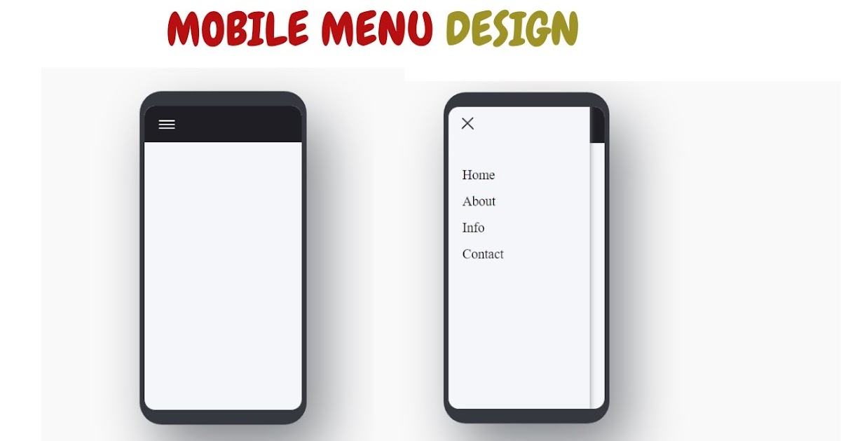Mobile Menu Design Using HTML & CSS (no Javascript)