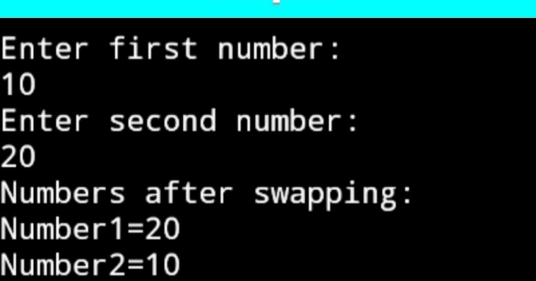 Codeforhunger Learn Coding Easily C Program To Swap Two Numbers Using Pointers