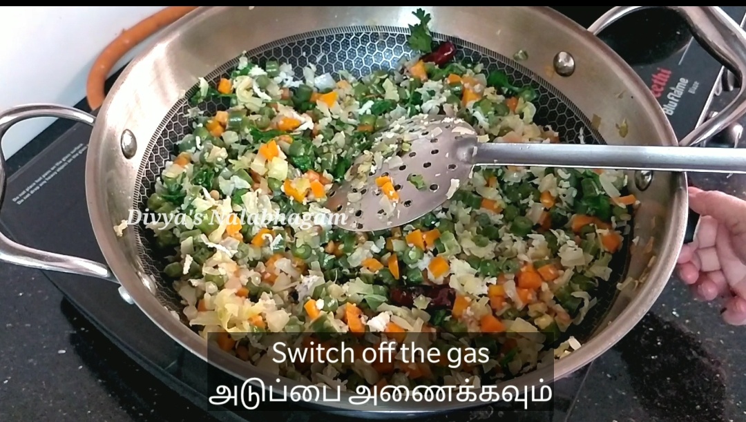 Kadamba Poriyal | Carrot Beans Cabbage Poriyal | Mixed Vegetable Stir ...