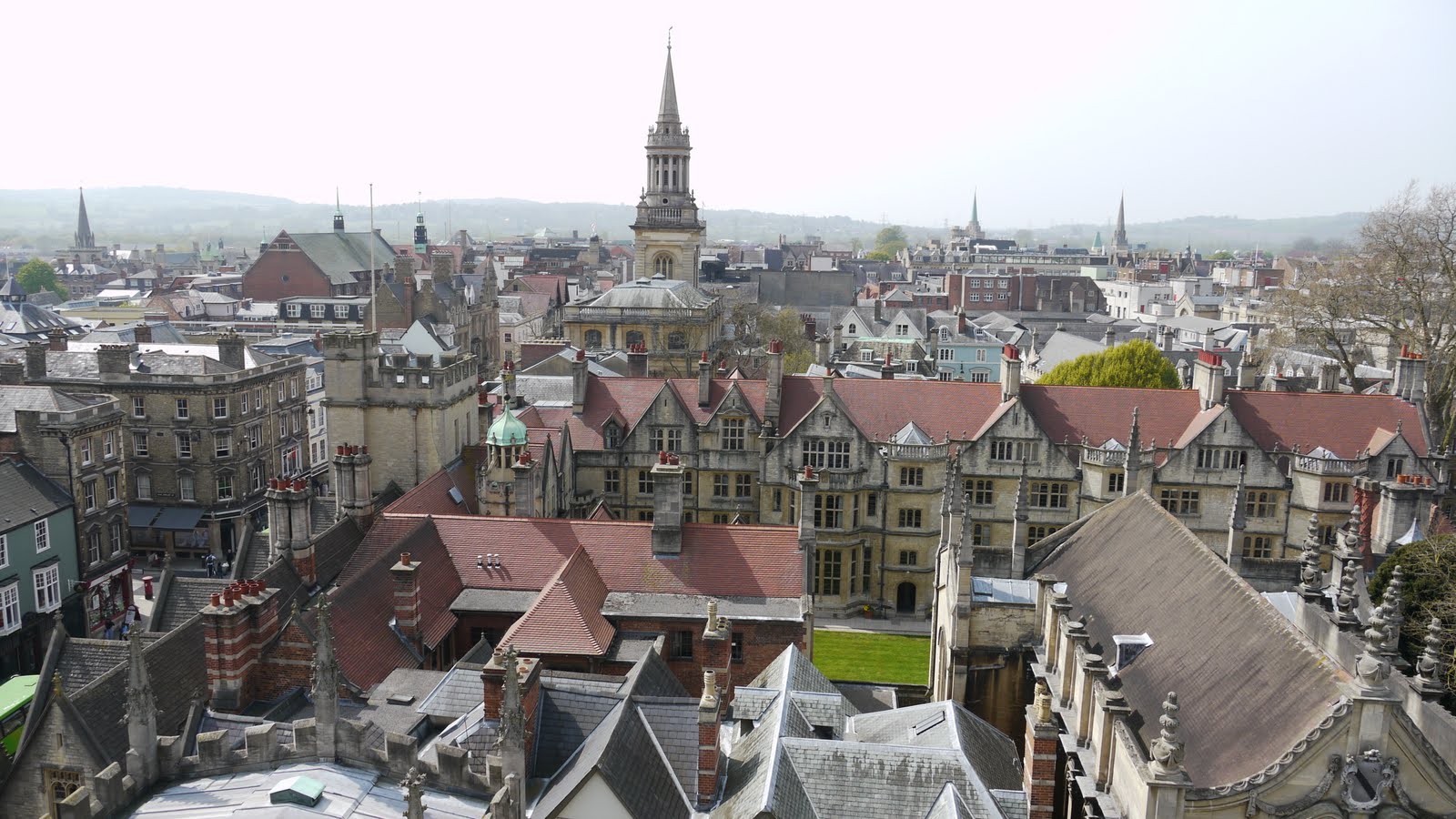 Tower Views from St Mary's Oxford - Britain All Over Travel Guide