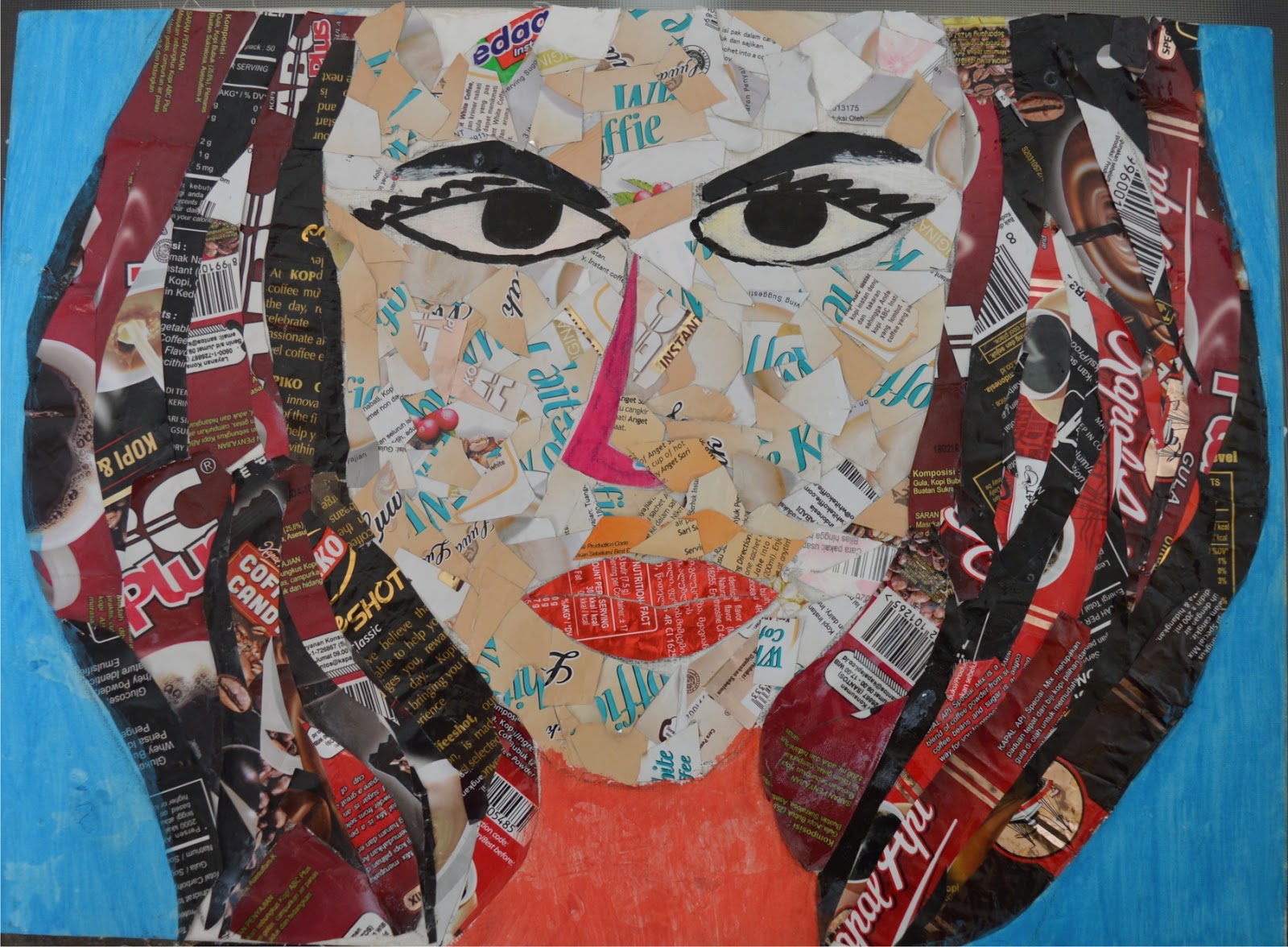 Blog Seni Rupa dan Budaya: "Lukisan Dari Sampah Plastik" Karya Anak ...