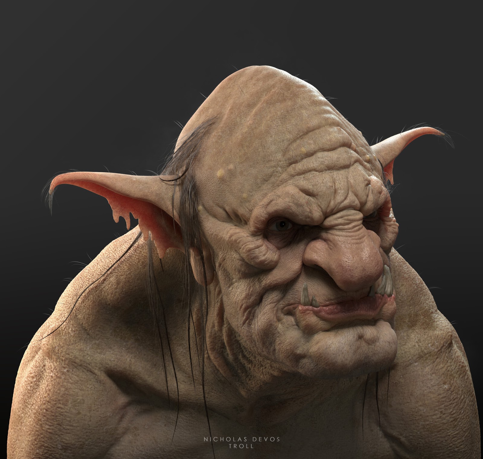 Troll character by Nicholas Devos using Autodesk Maya, Zbrush, Mari ...