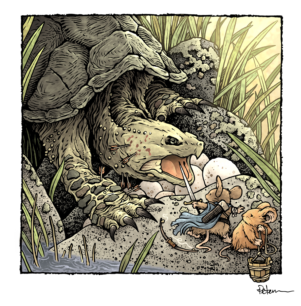 David Petersen's Blog: Mouse Guard 'Snapping Turtle' Process