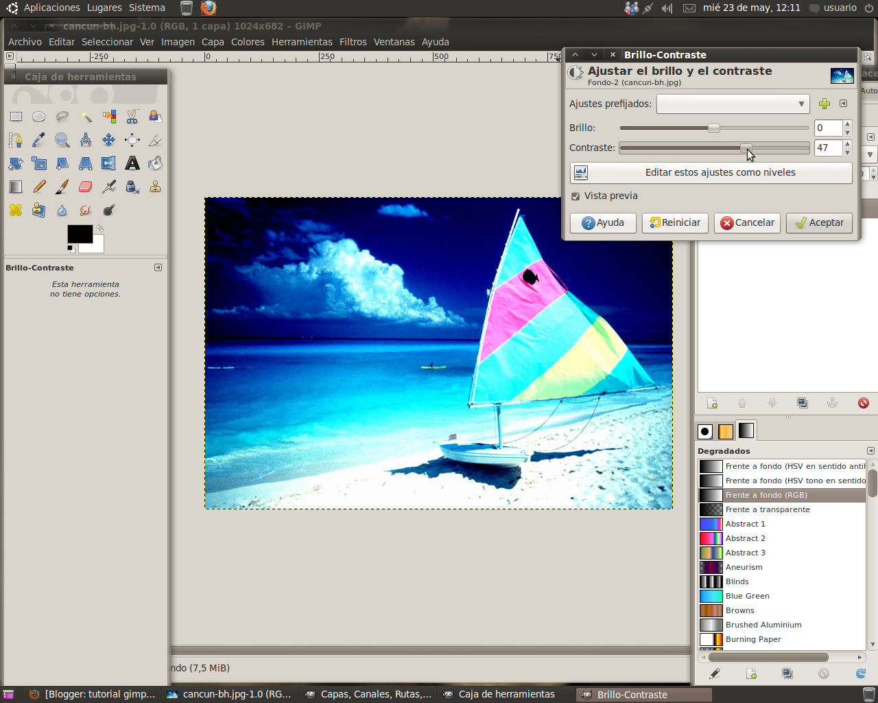 tutorial gimp: Efecto lomo