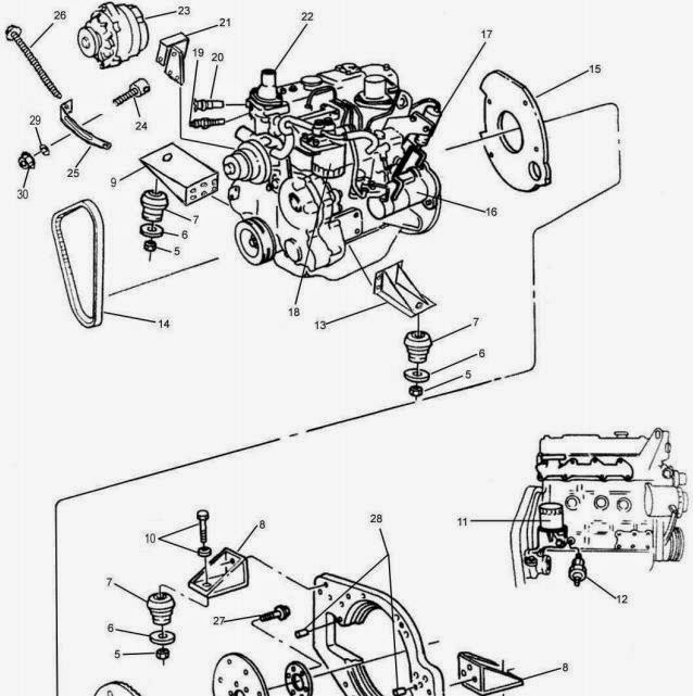 4JB1 Foton: Engine Parts